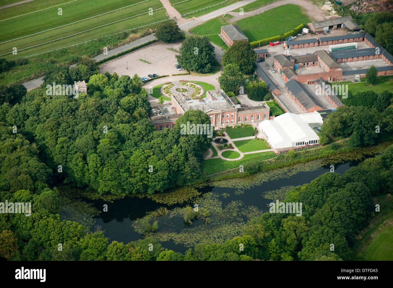 Aerial shot of Colwick Hall Hotel in Nottingham City, Nottinghamshire ...