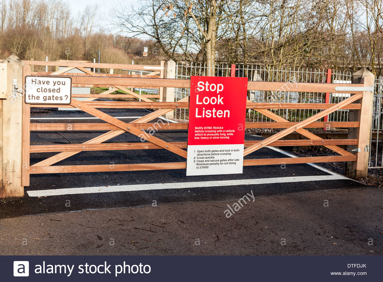 Stop Look Listen Warning Sign High Resolution Stock Photography and ...