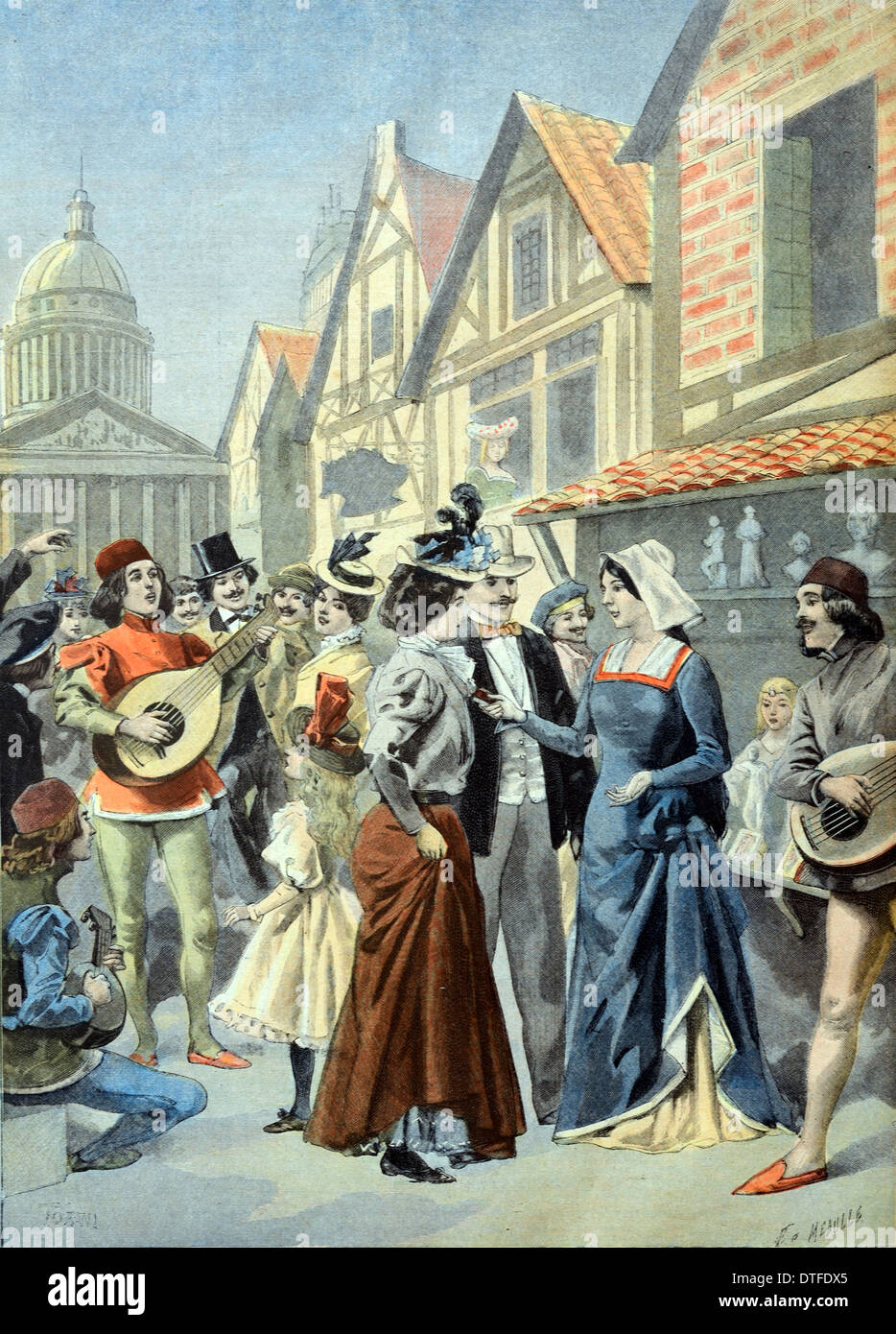 French festival illustration hi-res stock photography and images - Alamy