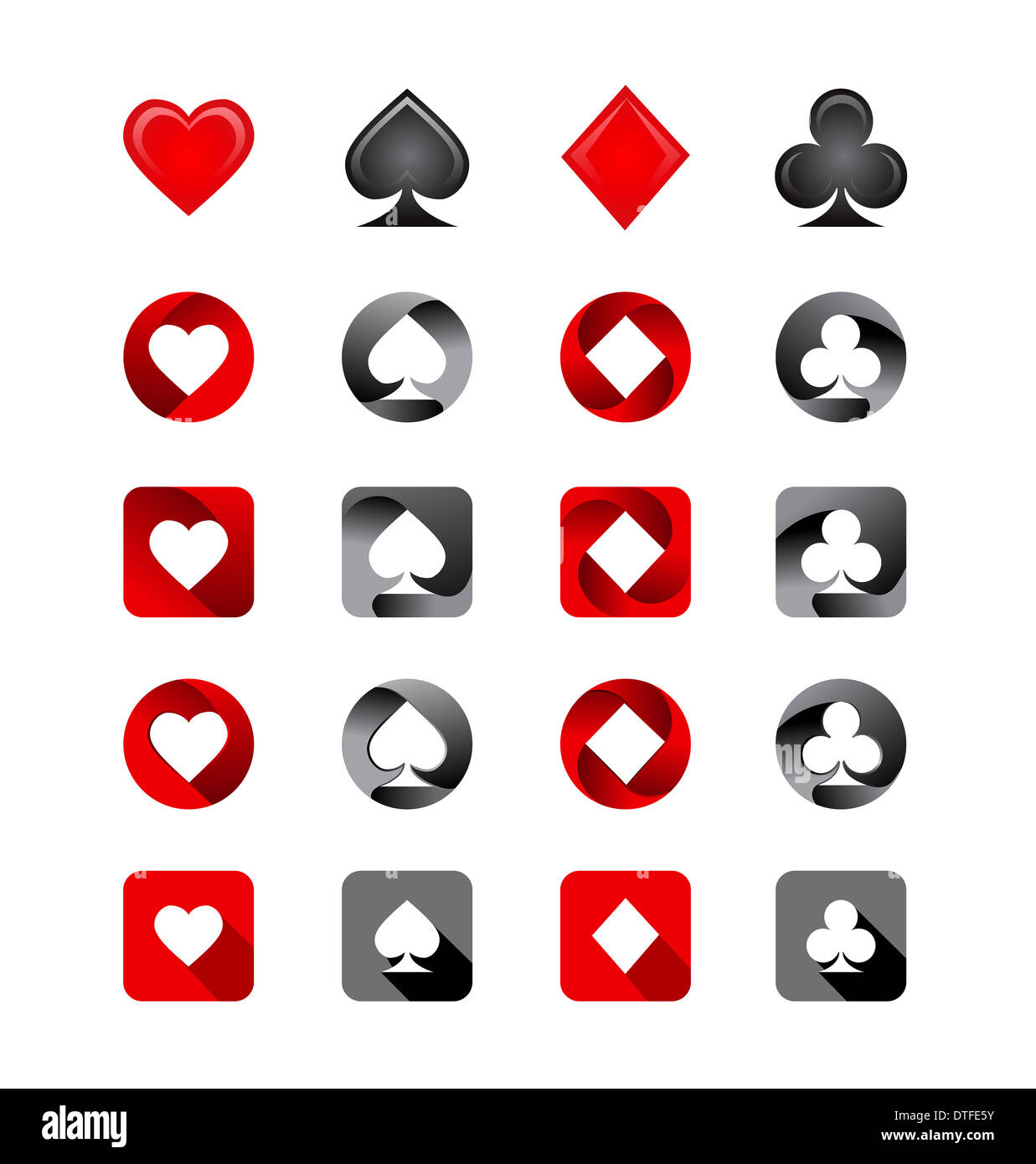 Vector Illustration of Playing Card Suits Stock Photo - Alamy