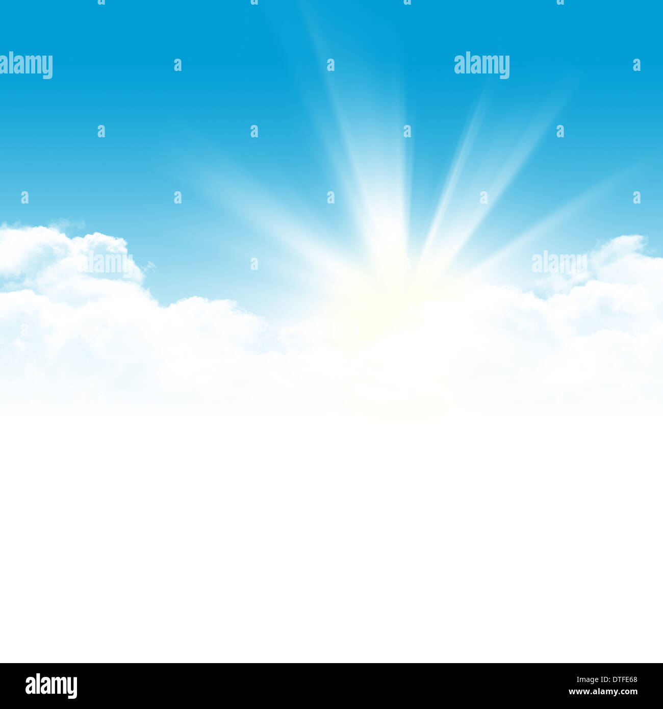 Blue sunny sky abstract background Stock Photo - Alamy