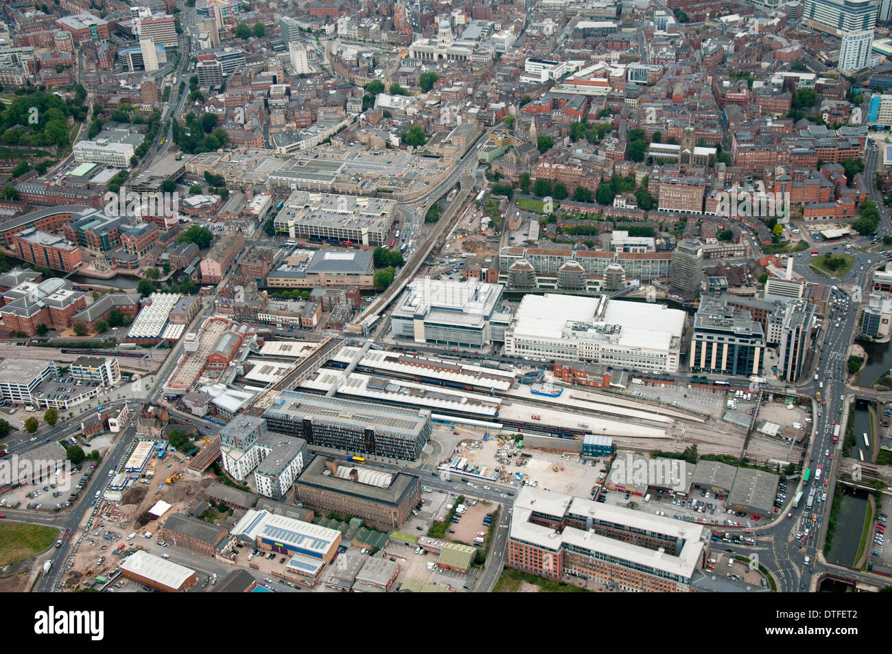 Nottingham station aerial hi-res stock photography and images - Alamy