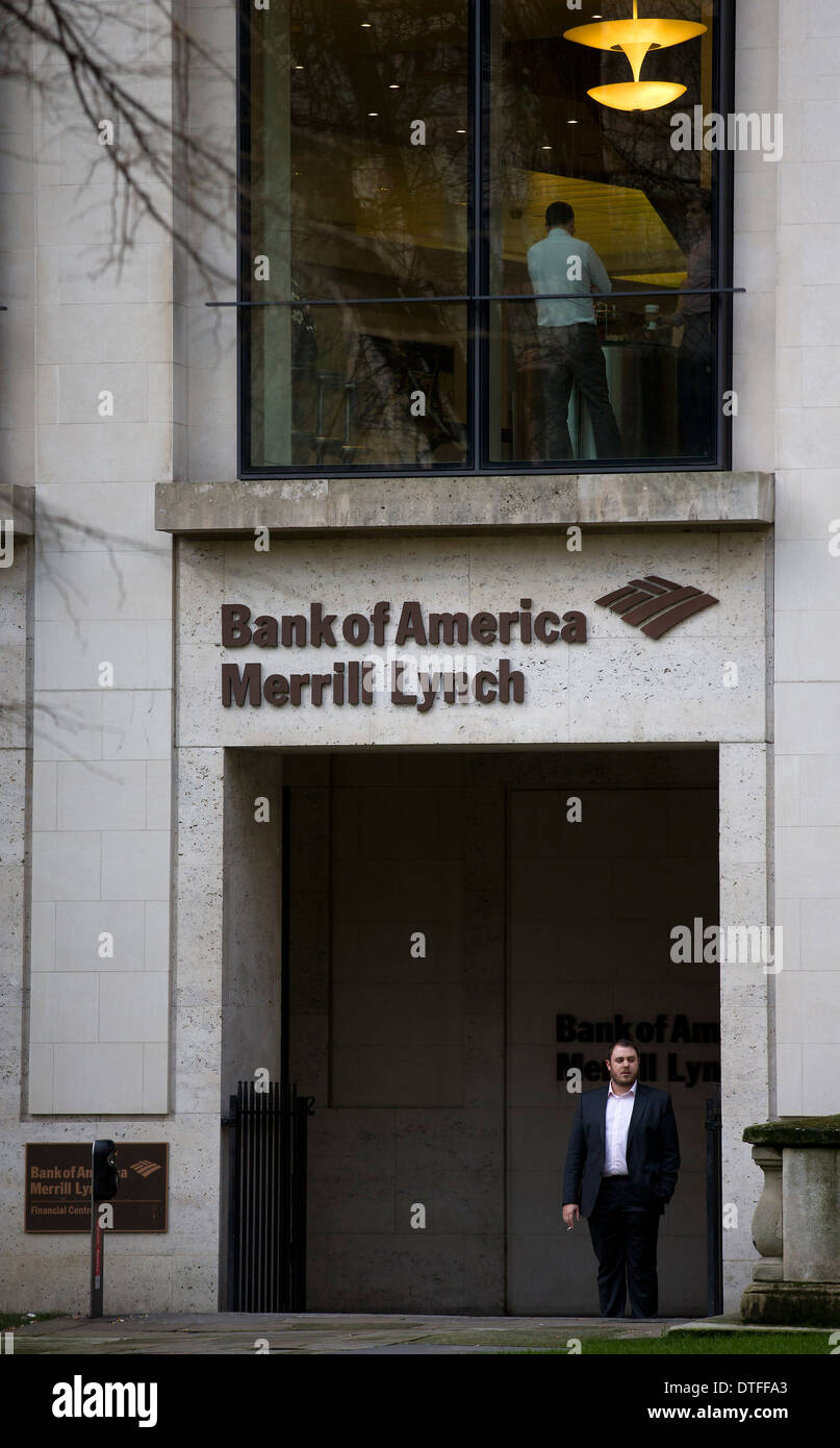United Kingdom, London : Bank of America Merrill Lynch in the City of ...