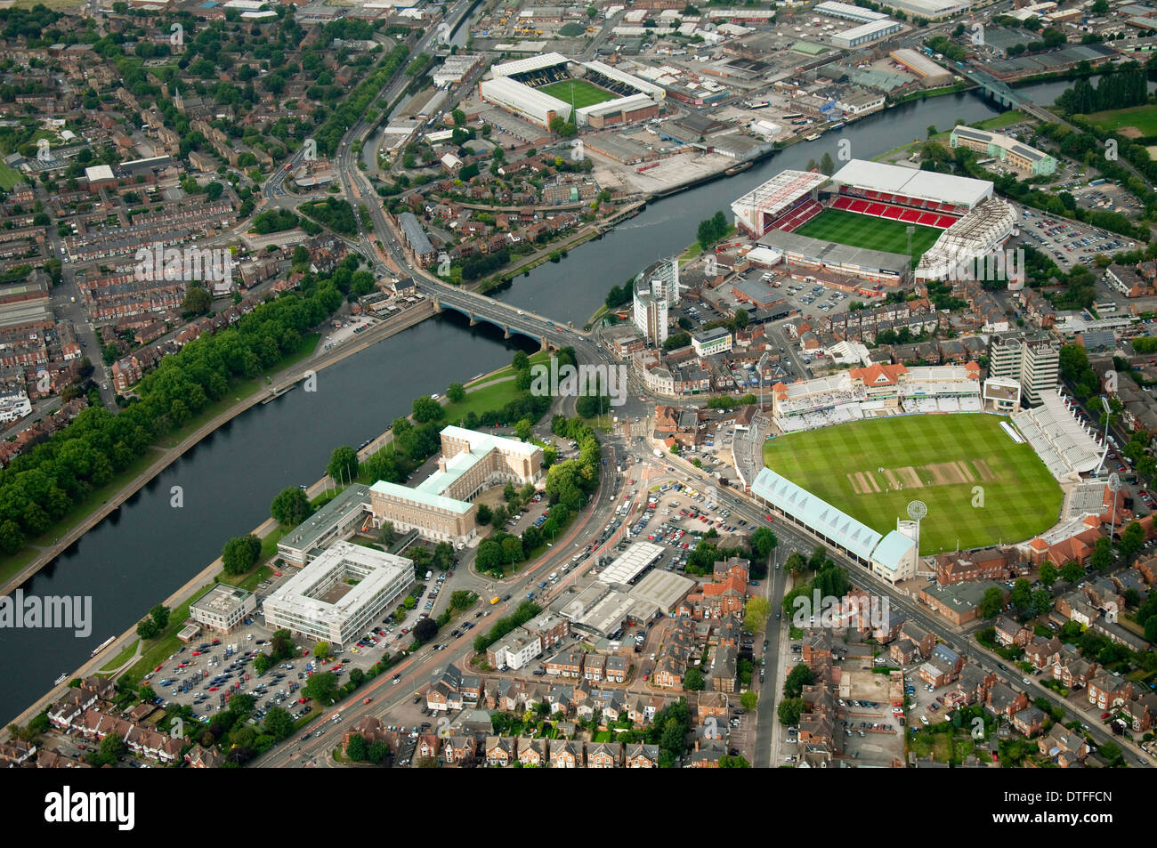 Nottingham Trent Bridge Cricket Aerial High Resolution Stock ...