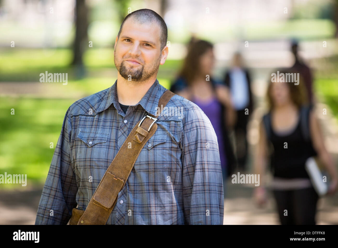 Confident Male Student At Campus Stock Photo - Alamy