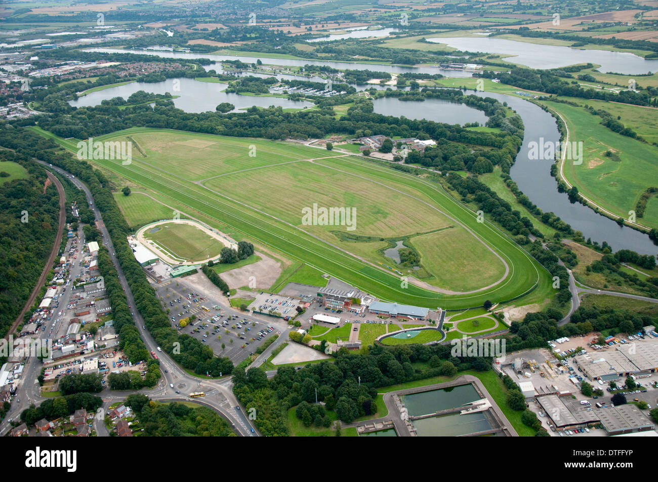 Aerial shot of Colwick Park and the Racecourse in Nottingham City ...