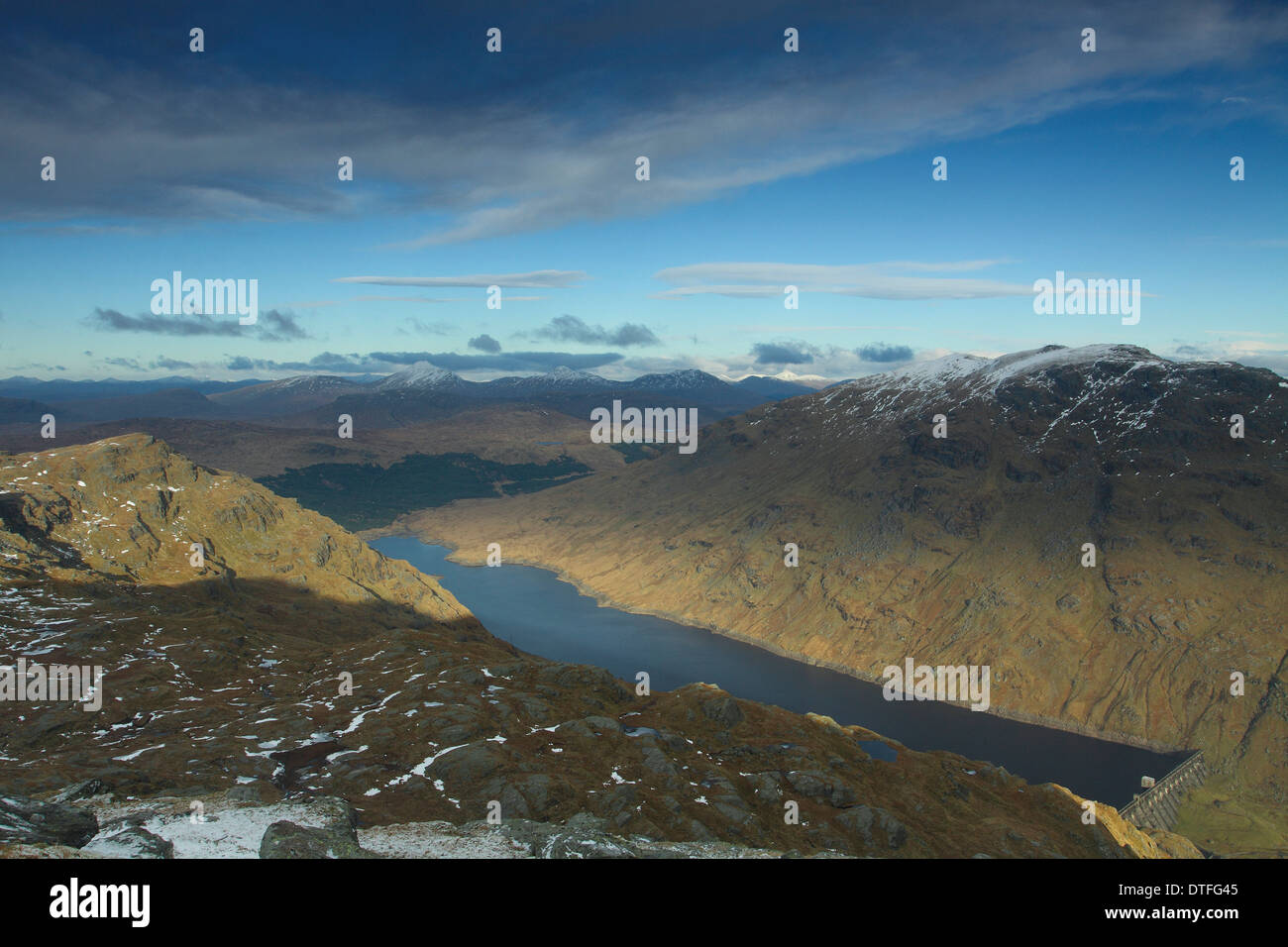 Ben Vorlich and Loch Sloy from the summit of Ben Vane, Loch Lomond ...