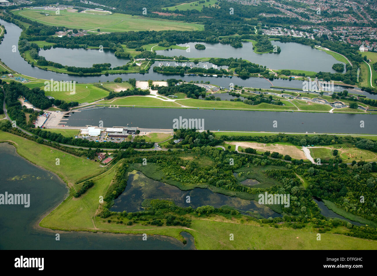 Aerial shot of Holme Pierrepont in Nottingham, Nottinghamshire UK Stock ...