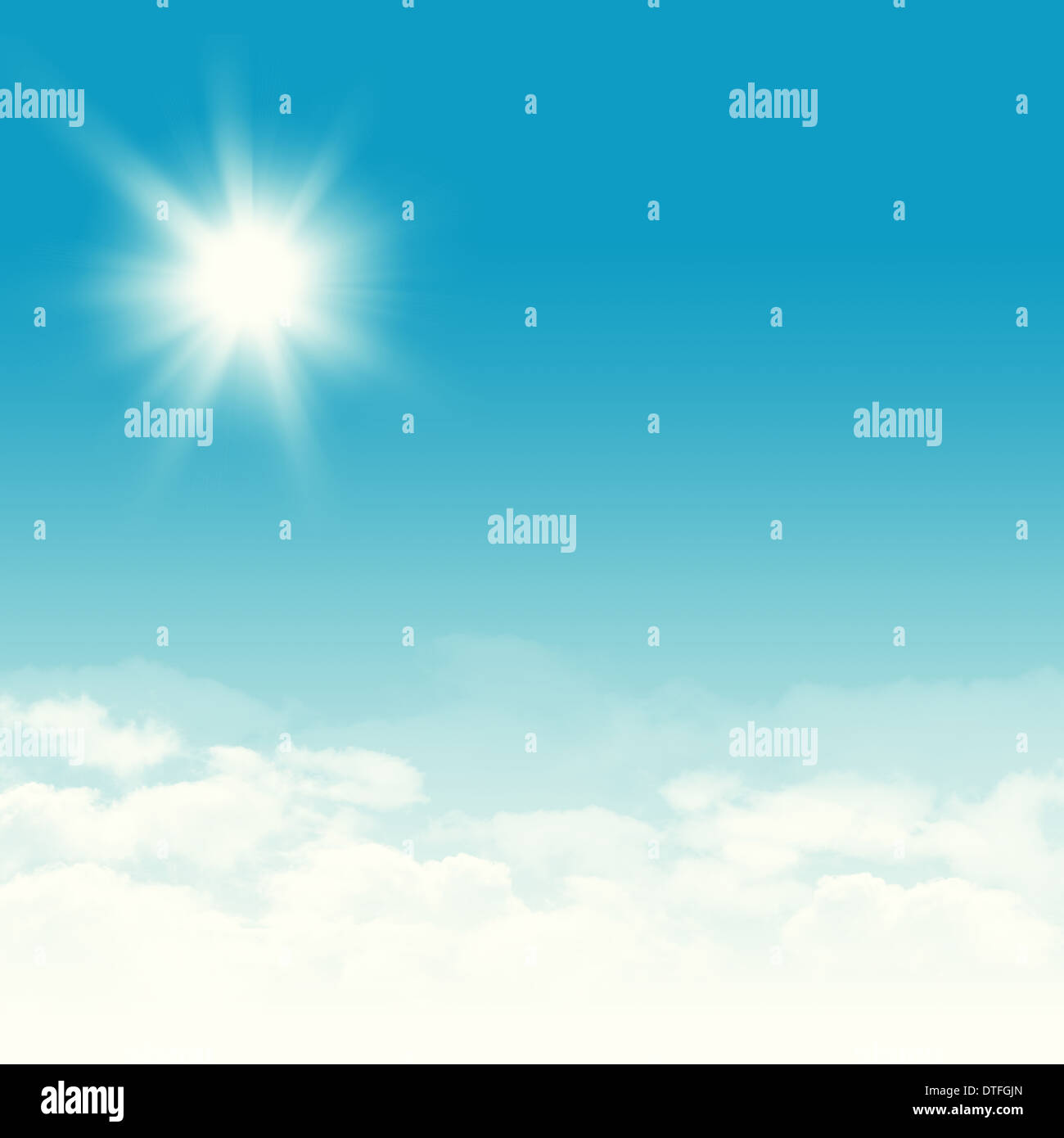 Blue sunny sky abstract background Stock Photo - Alamy