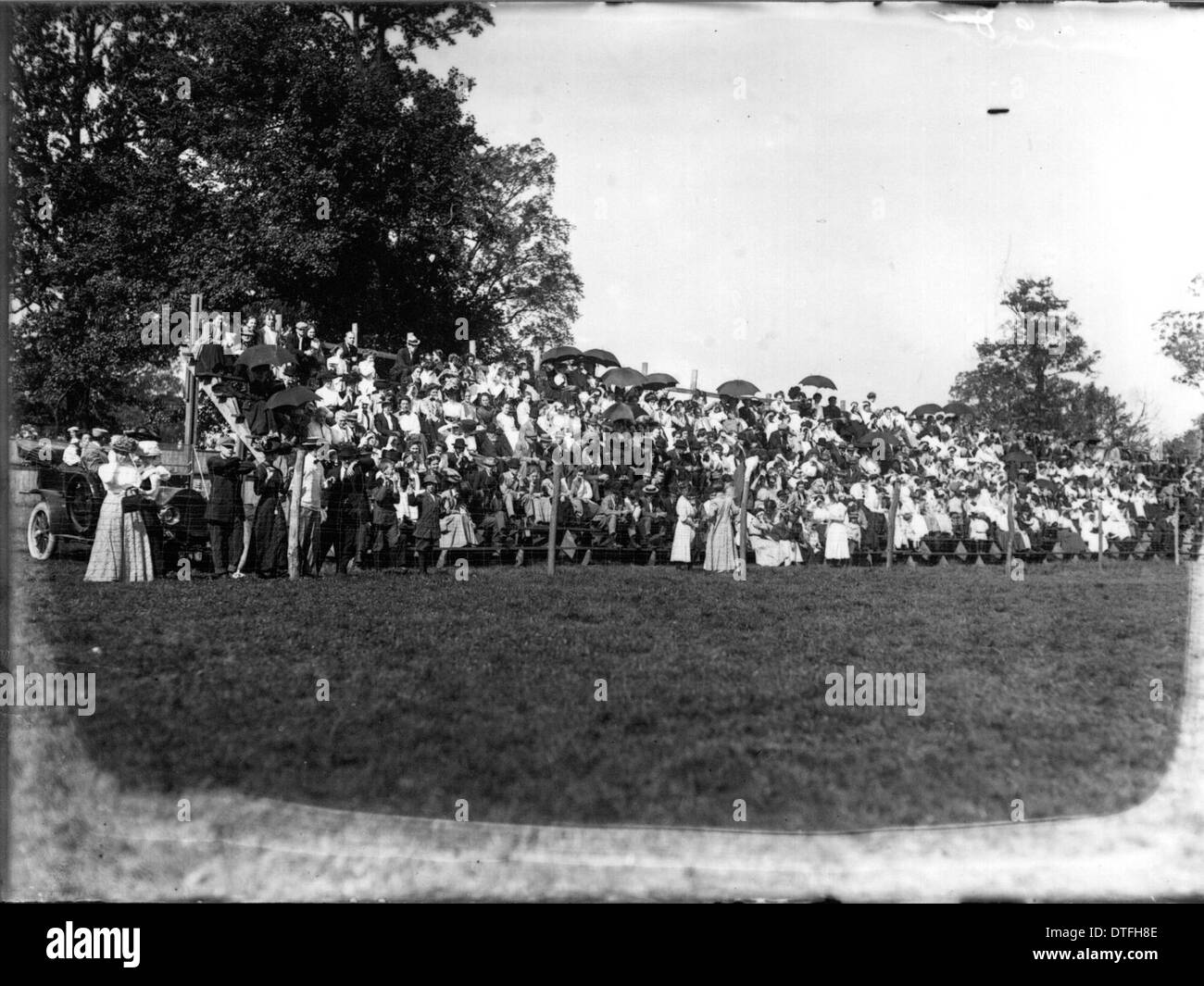 This photograph shows spectators at the 1910 Miami-Wilmington football ...