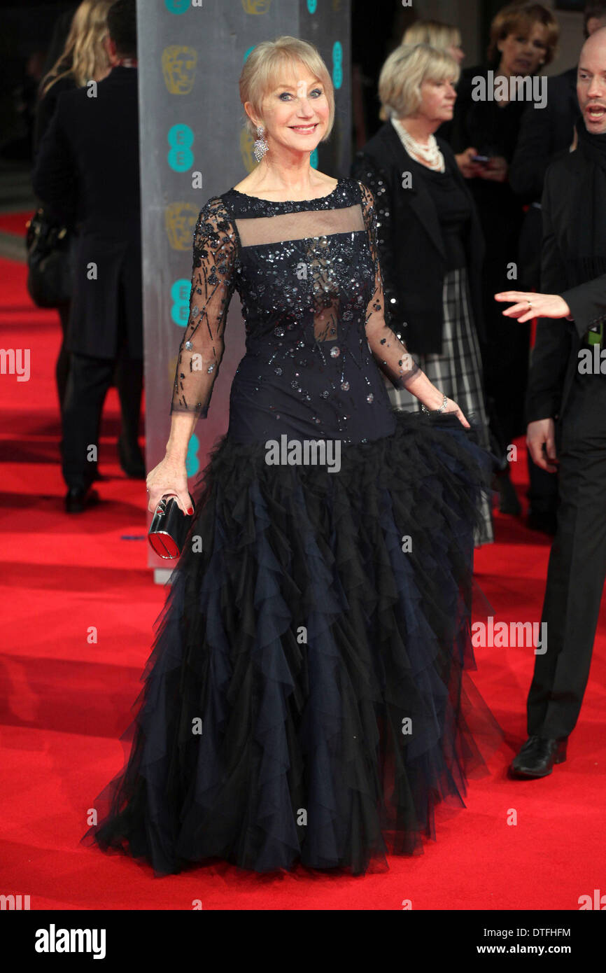 London, UK. 16th Feb 2014. Helen Mirren attending the 67th British ...