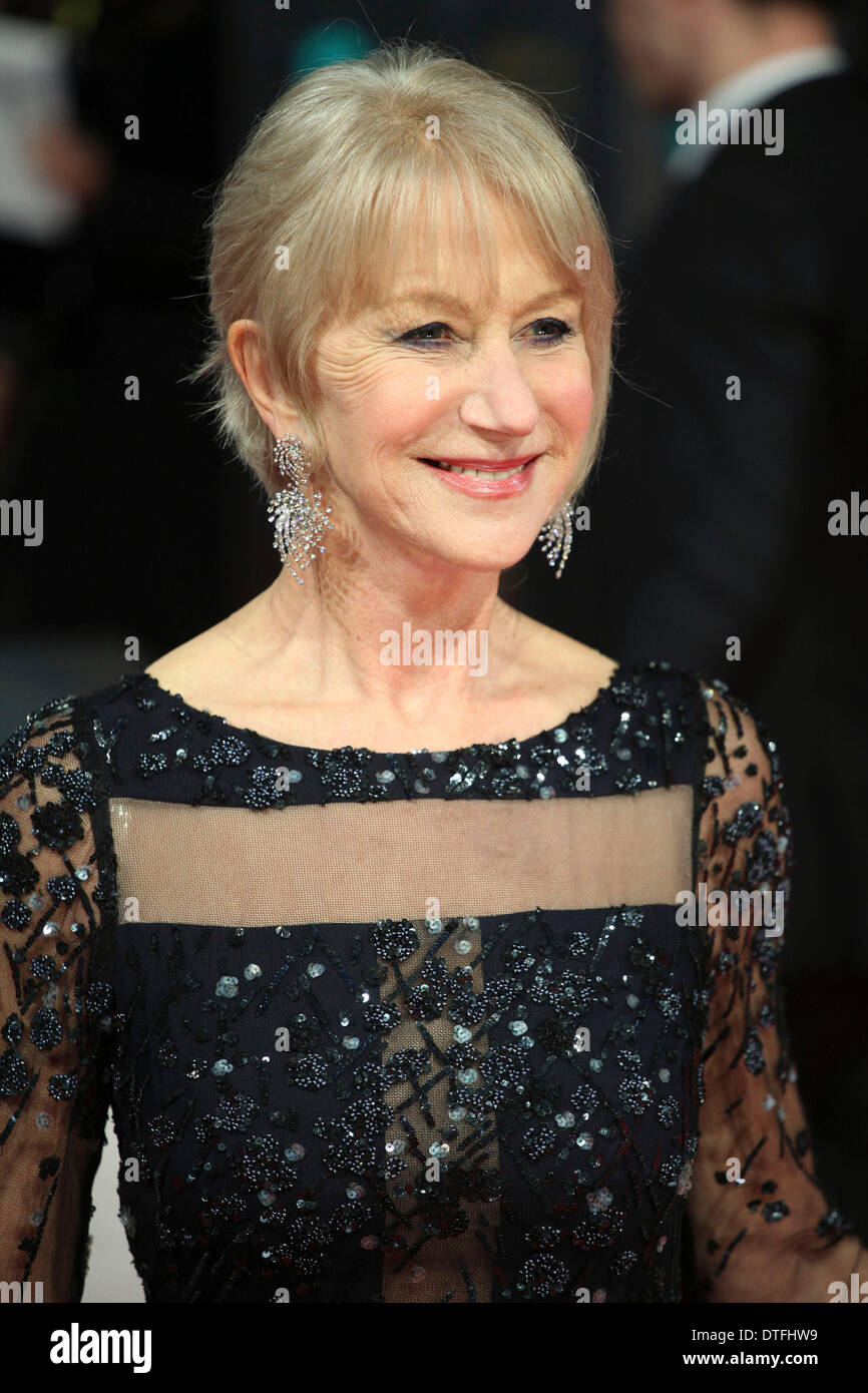 London, UK. 16th Feb 2014. Helen Mirren attending the 67th British ...