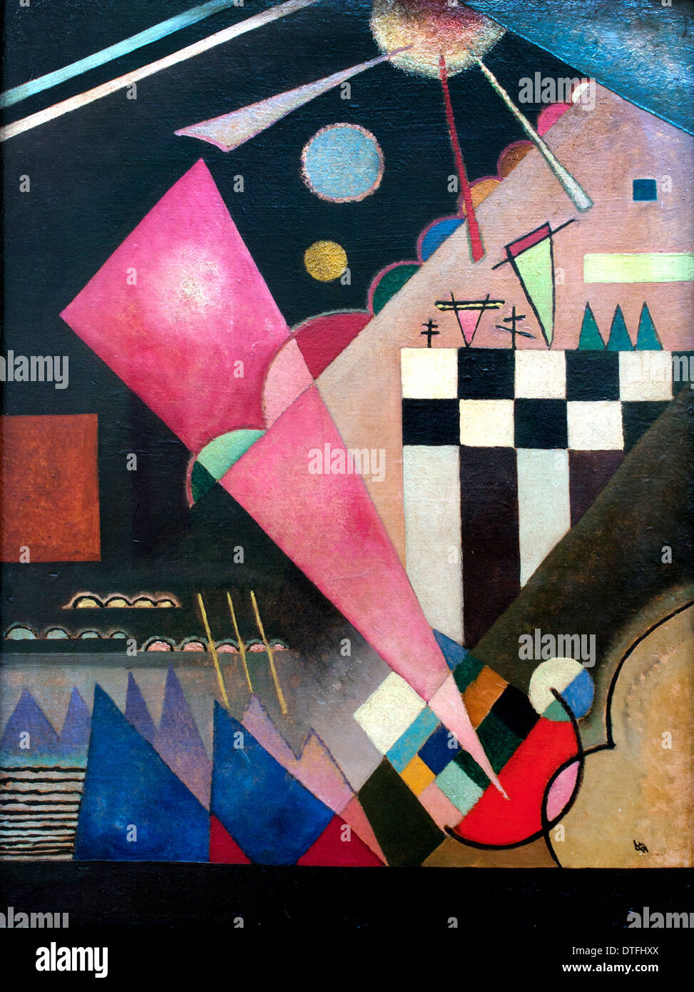 Sharp Calm Pink 1924 Wassily Kandinsky Russian Russia 1866-1944 Stock ...