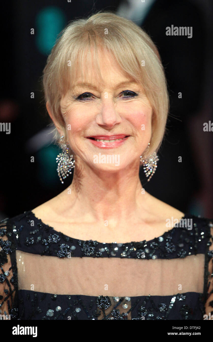 London, UK. 16th Feb 2014. Helen Mirren attending the 67th British ...