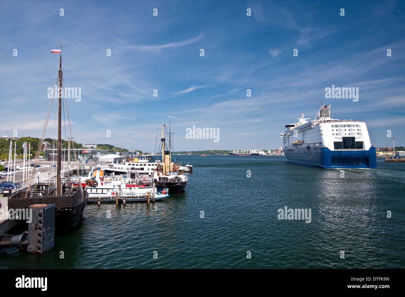 Cruiser in Port of Kiel Stock Photo - Alamy