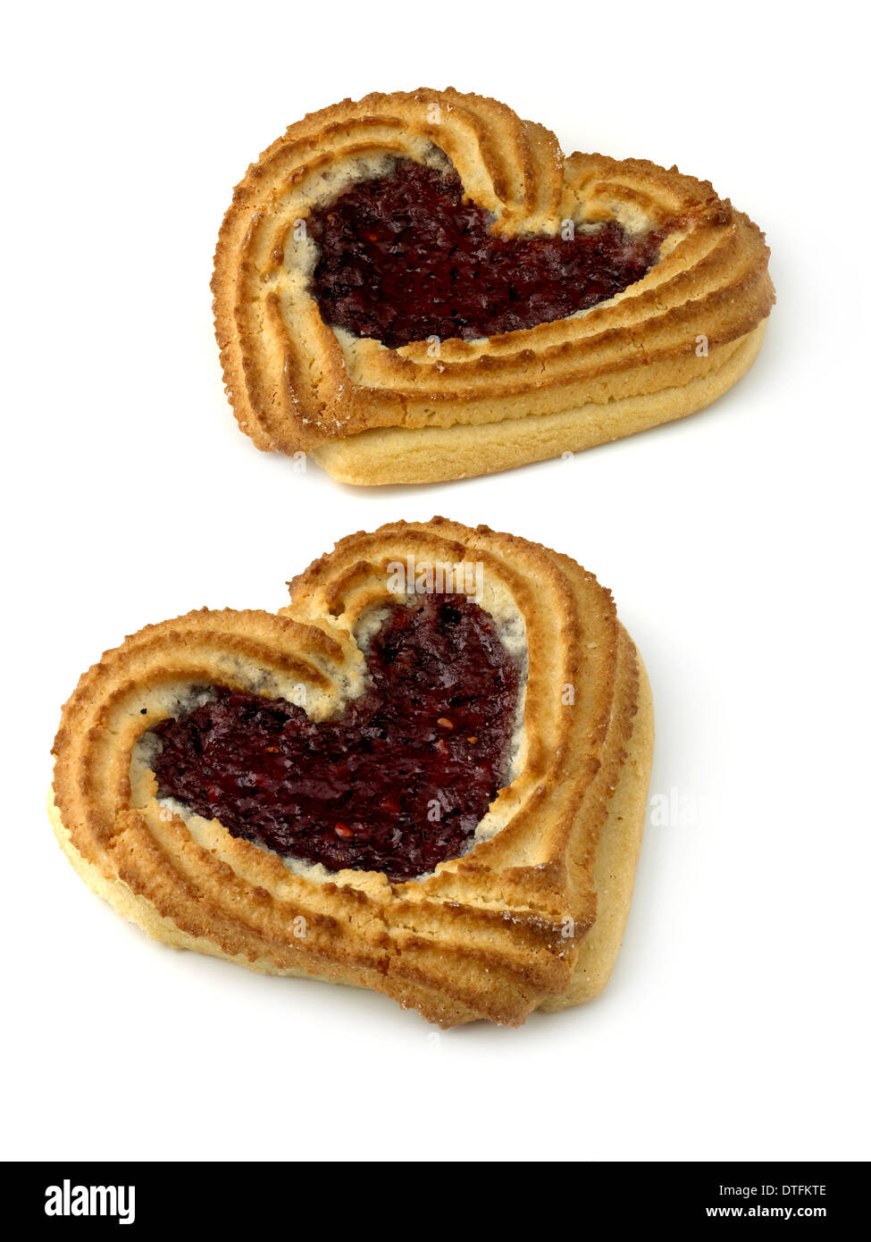 jam heart biscuits Stock Photo - Alamy