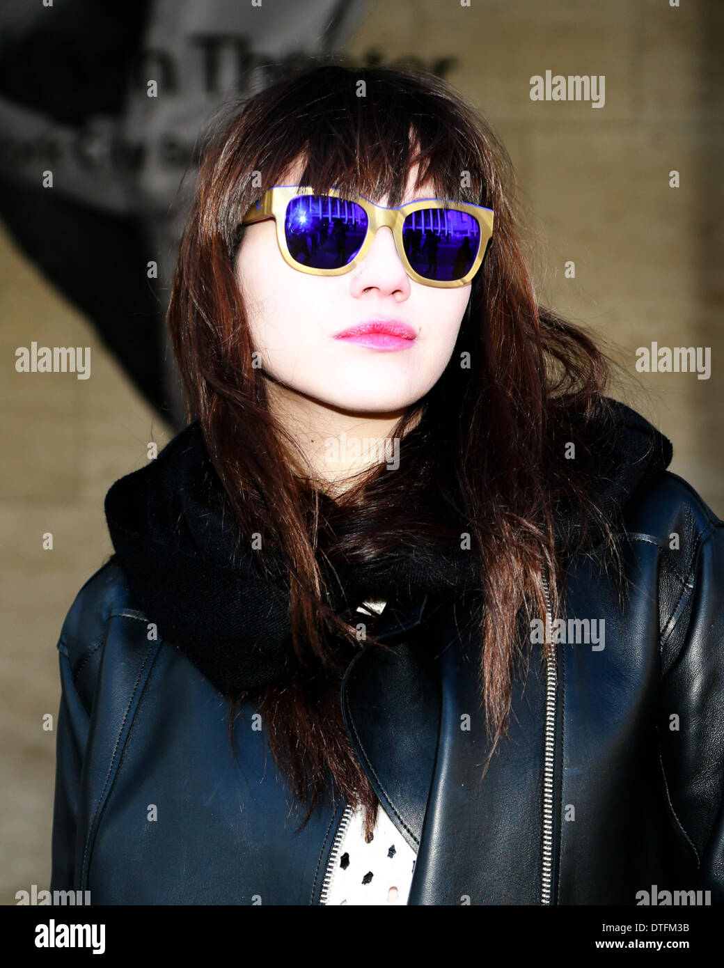 Chic showgoer arriving at the BCBG Max Azria runway show in New York ...