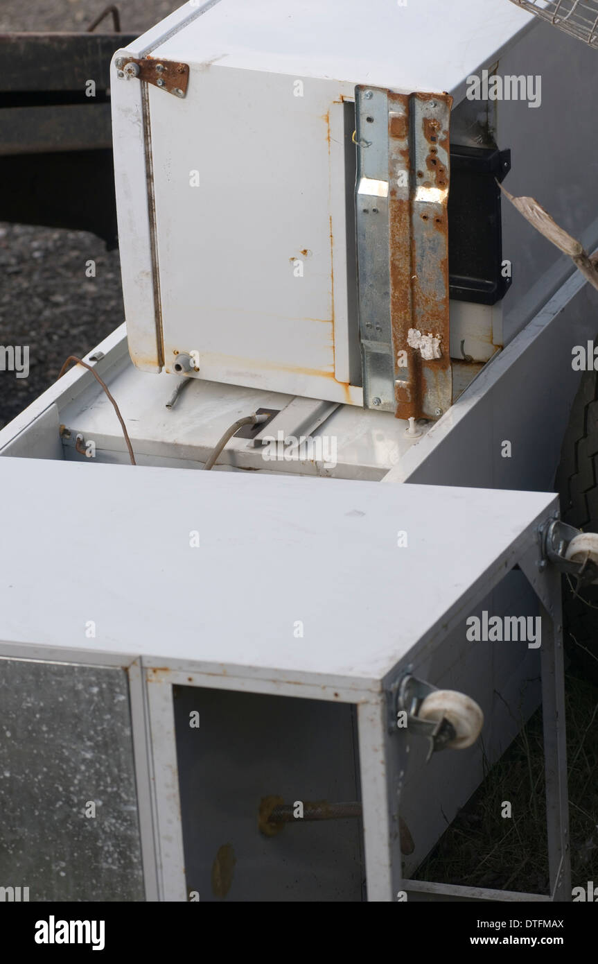 old fridge fridges disposed of at roadside fly tipped tipping tippers ...