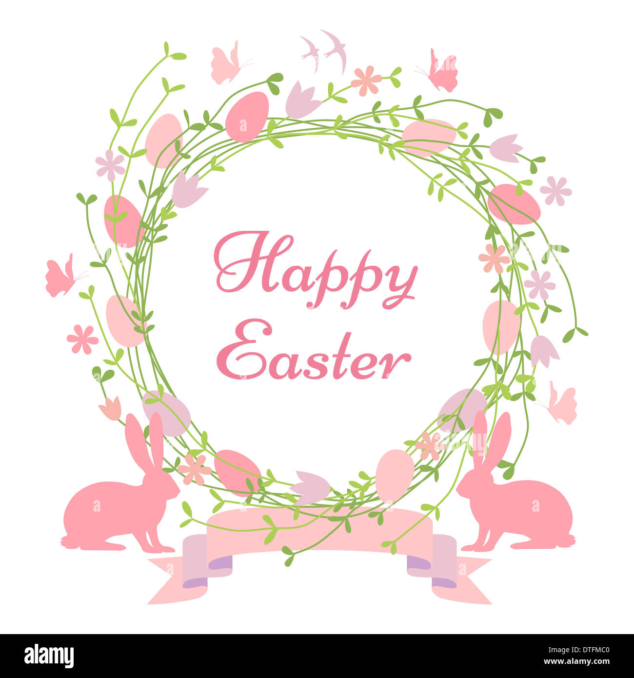 Floral wreath drawing hi-res stock photography and images - Alamy