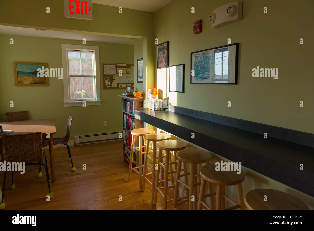 Typical Cape Cod style interior in Hi-Hyannis hostel in Hyannis Stock ...