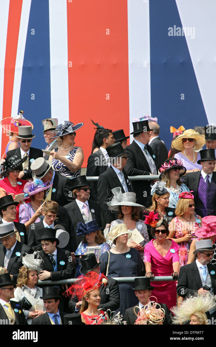 Ascot racecourse horse racing british flag hi-res stock photography and ...