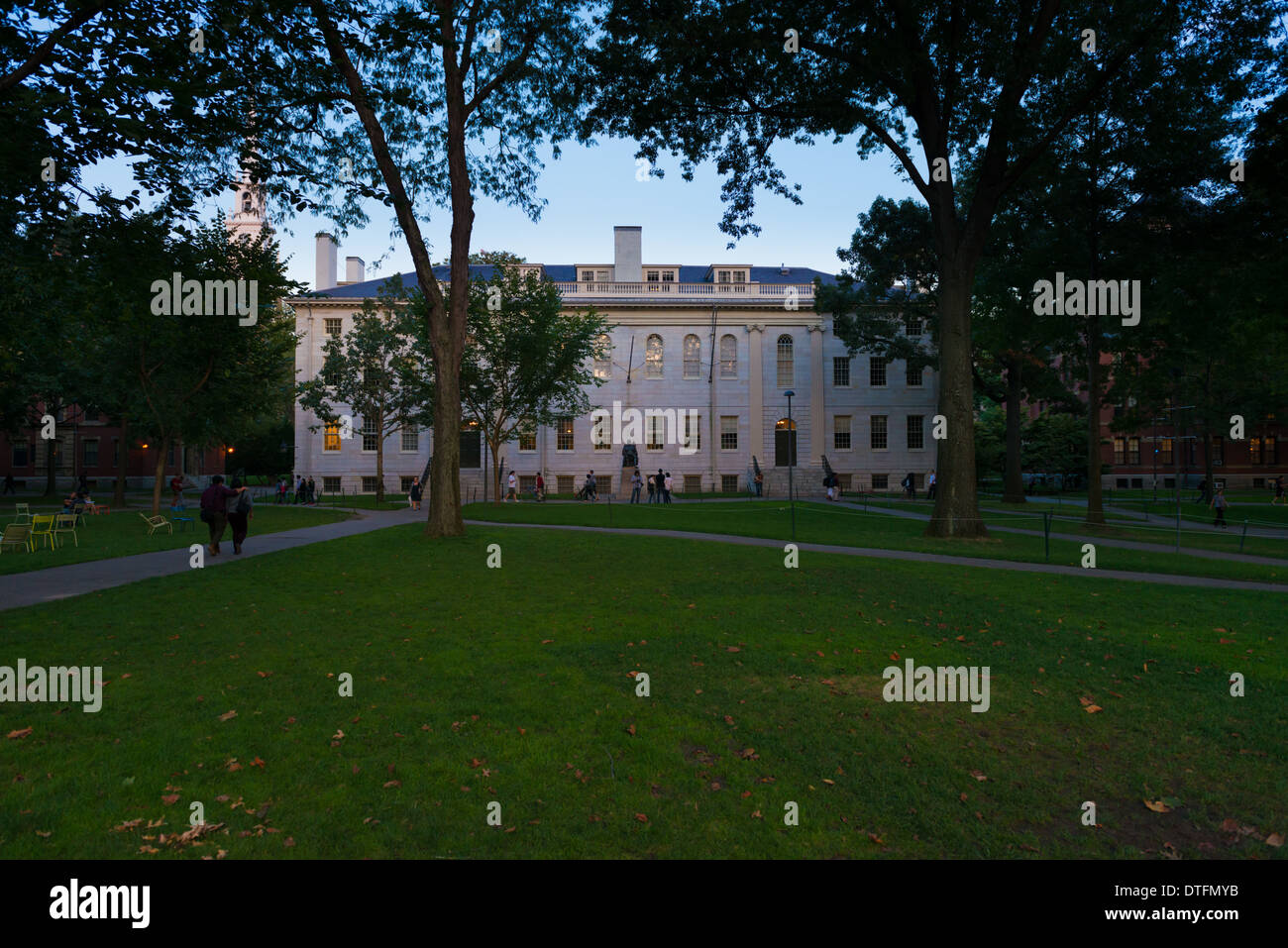 Harvard Yard lawn in Harvard University, Boston Stock Photo - Alamy