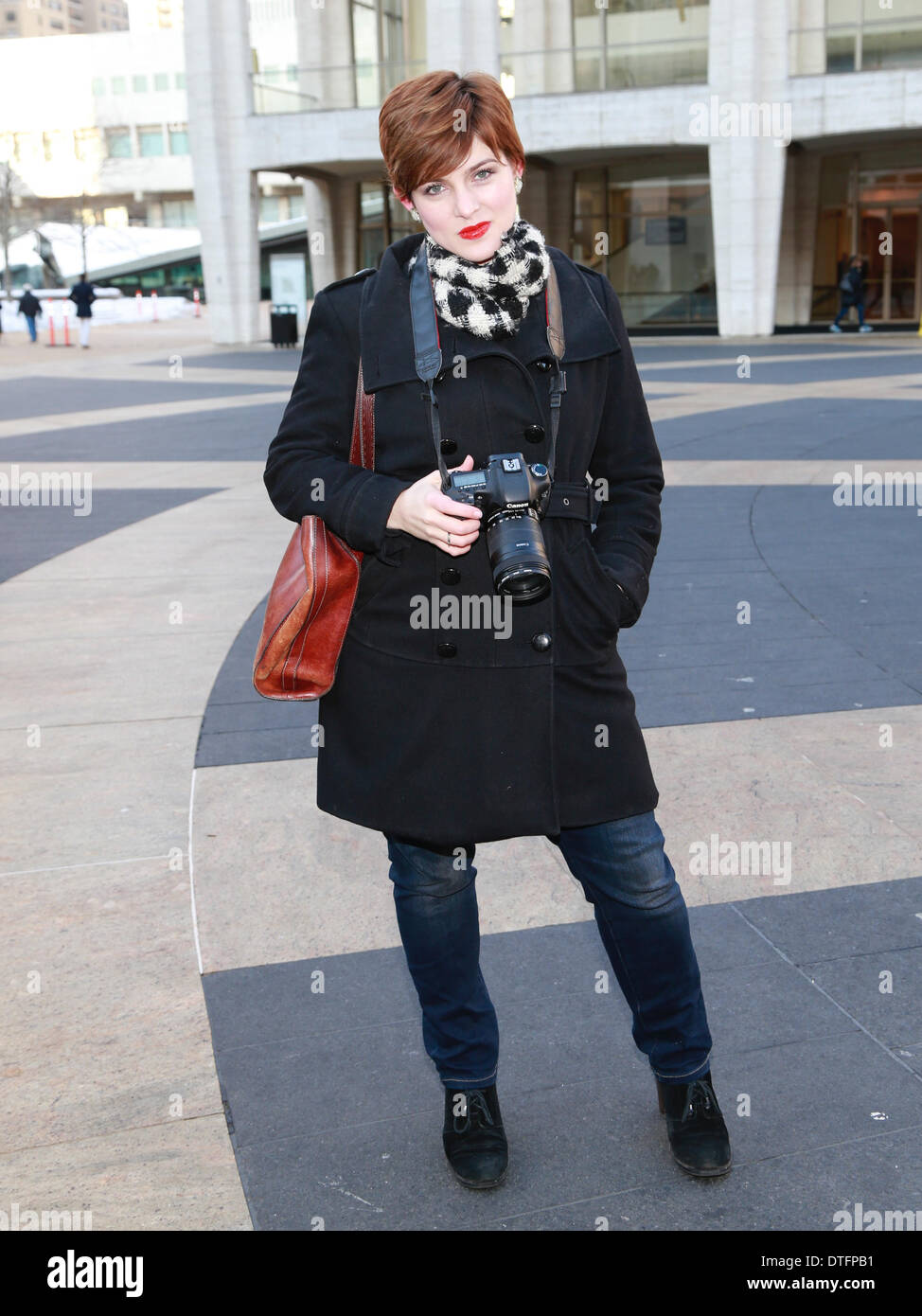 Amber Griggs arriving at the Rebecca Minkoff runway shown in New York ...