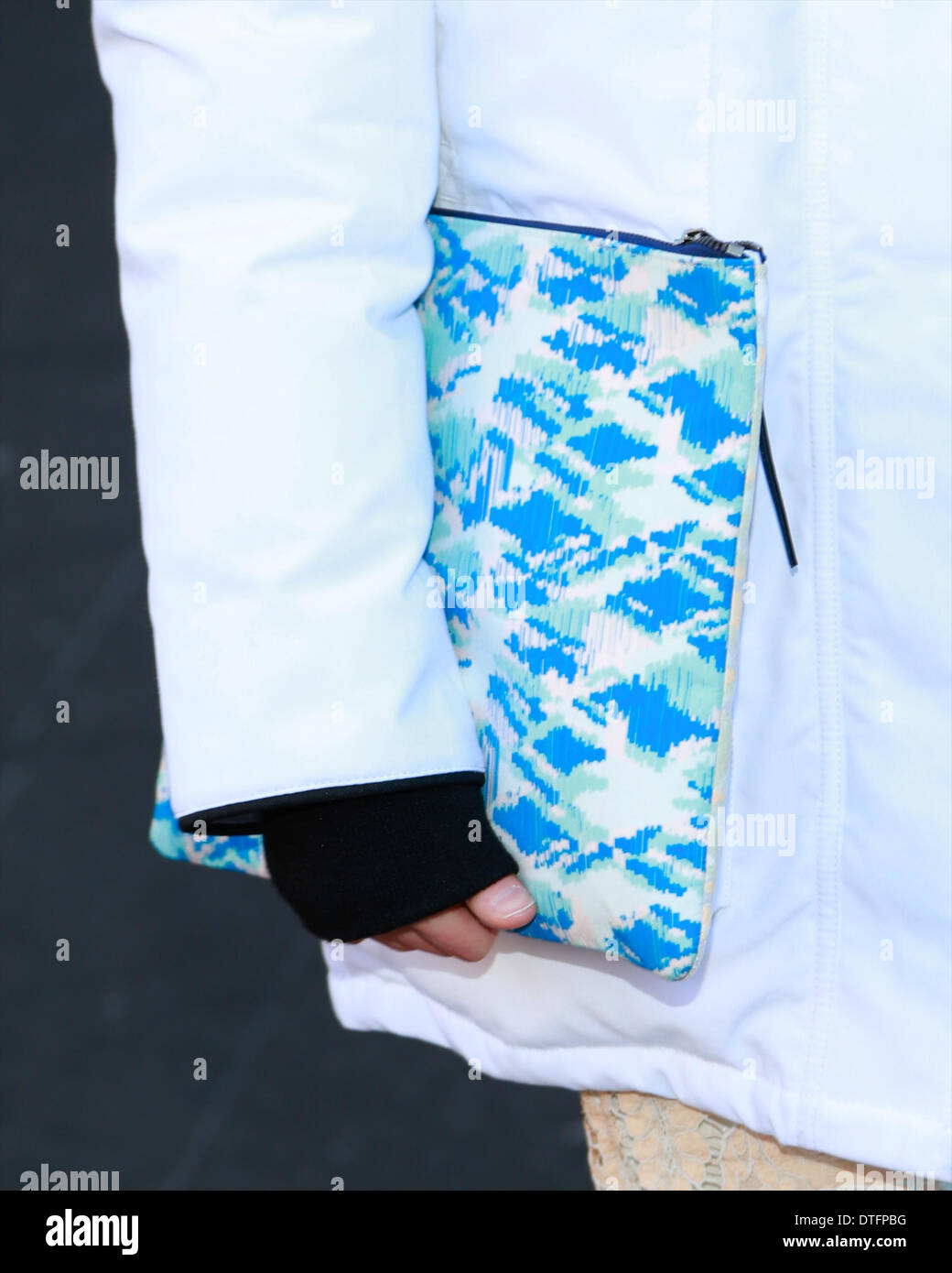 Karen Lee arriving at the Rebecca Minkoff runway shown in New York City ...