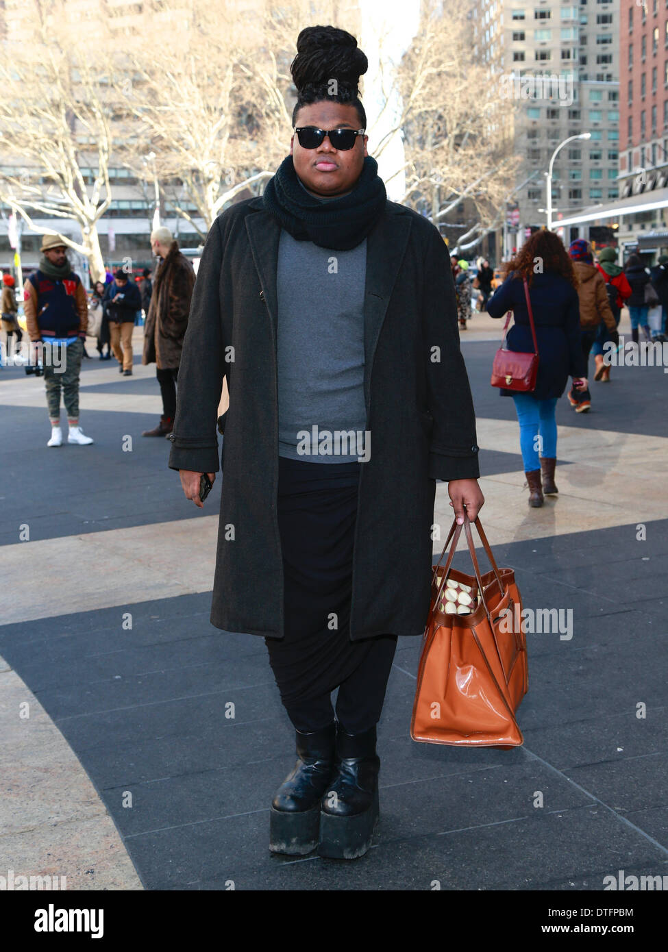 Jarrid Jones arriving at the Rebecca Minkoff runway shown in New York ...