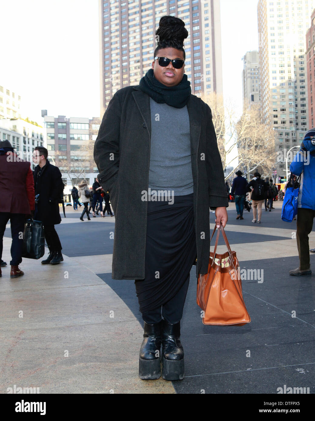 Jarrid Jones arriving at the Rebecca Minkoff runway shown in New York ...