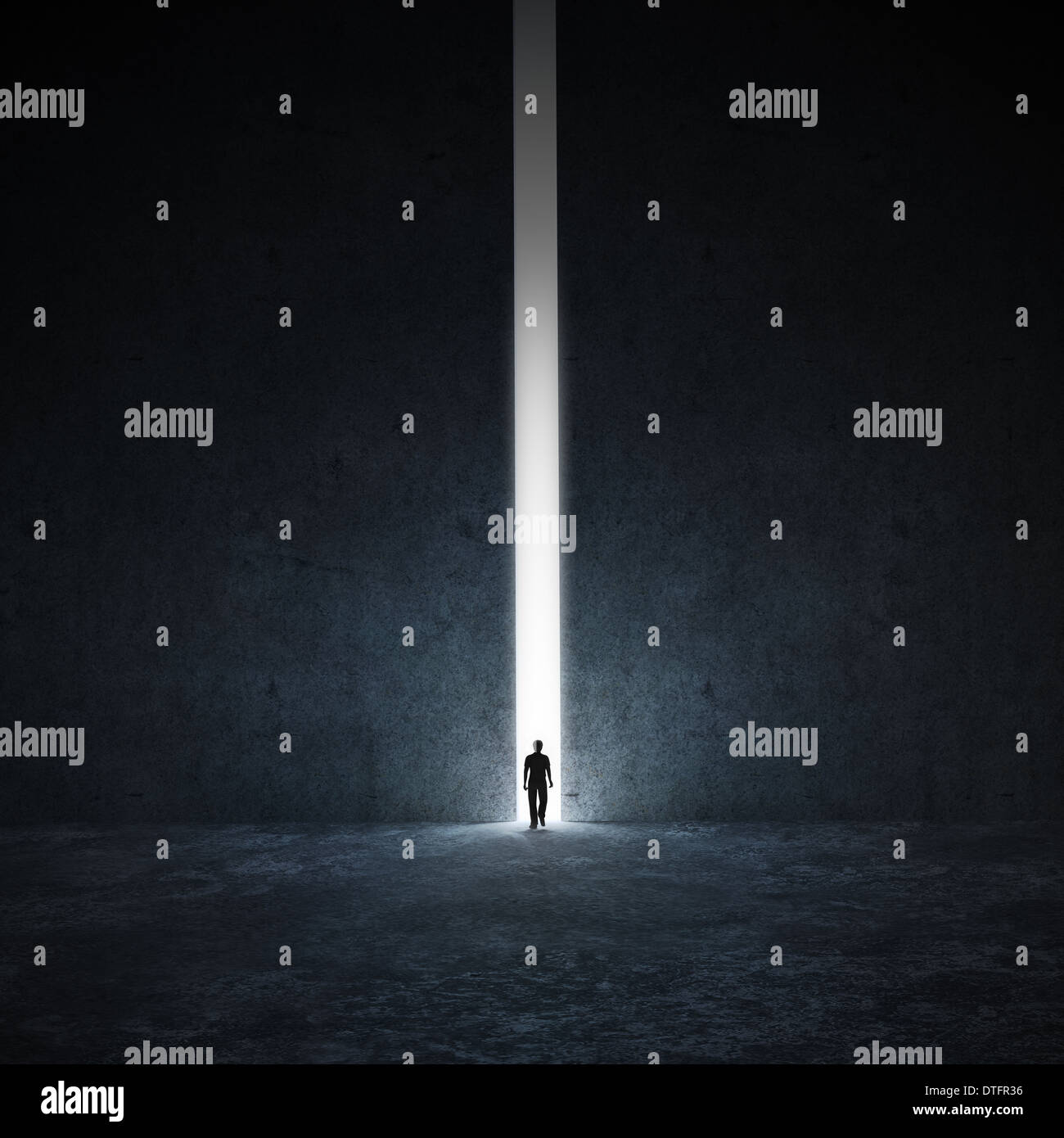 Man walking through a gate hi-res stock photography and images - Alamy