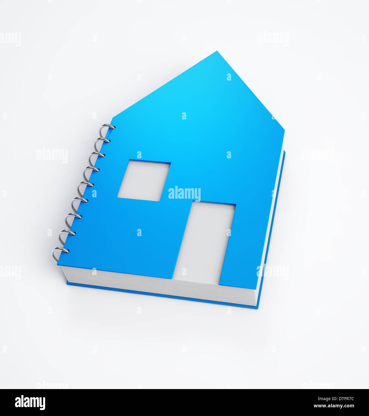 House shaped note pad concept illustration Stock Photo - Alamy