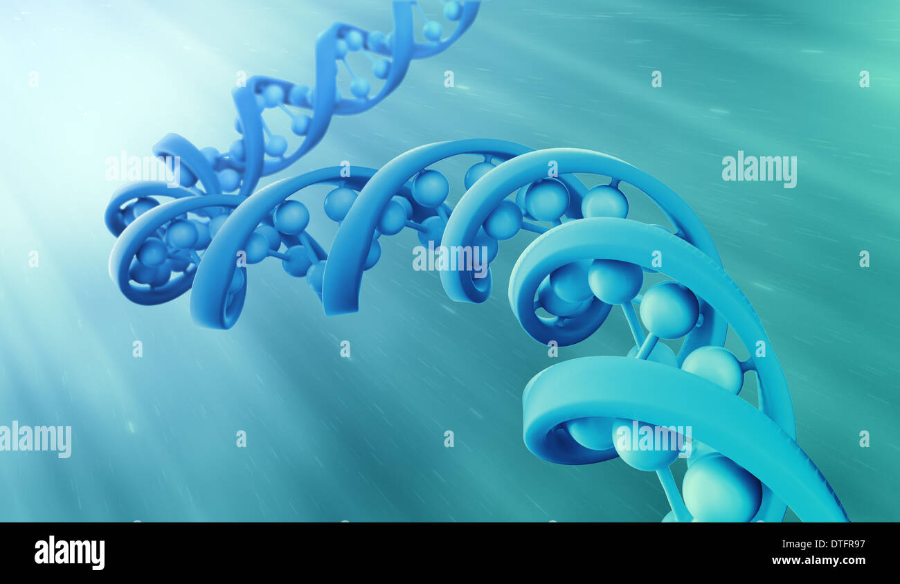 DNA strand model - genetics concept Stock Photo - Alamy