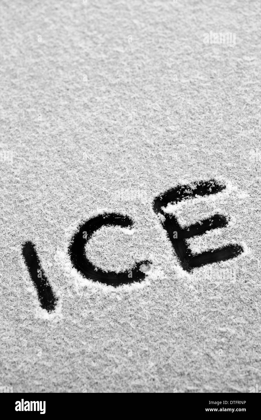 Ice writing hi-res stock photography and images - Alamy