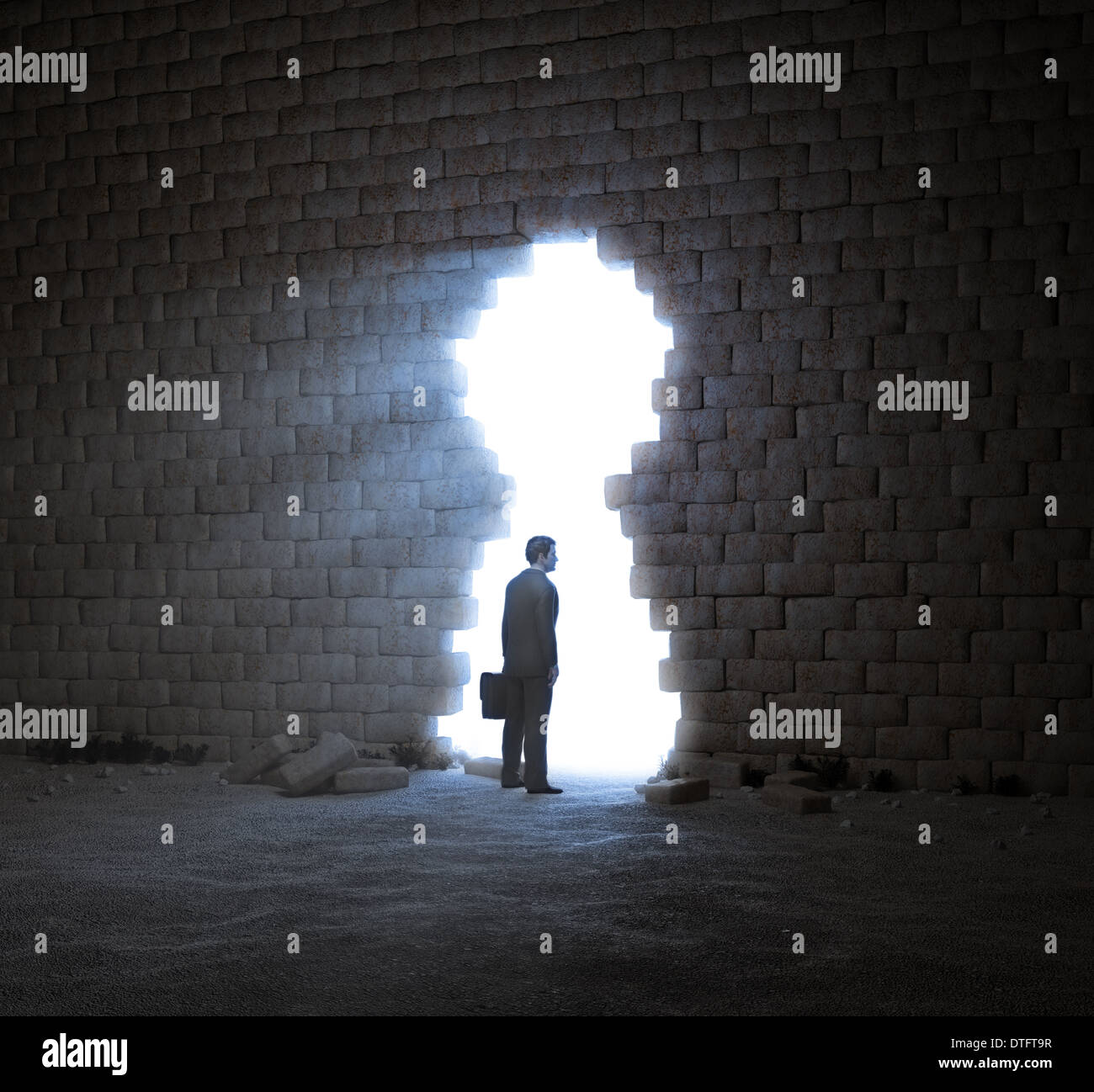 Man opening a gate man hi-res stock photography and images - Alamy