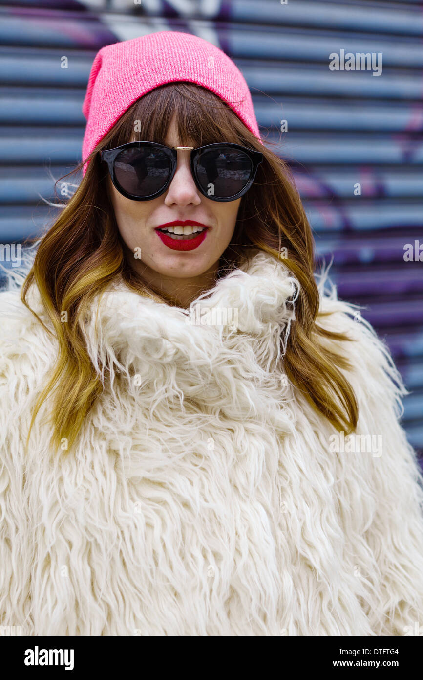 Heather Epstein posing in the streets during Fashion Week in New York ...
