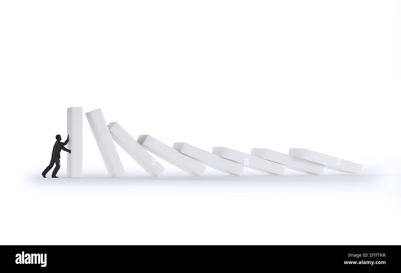 Man trying stop falling hi-res stock photography and images - Alamy