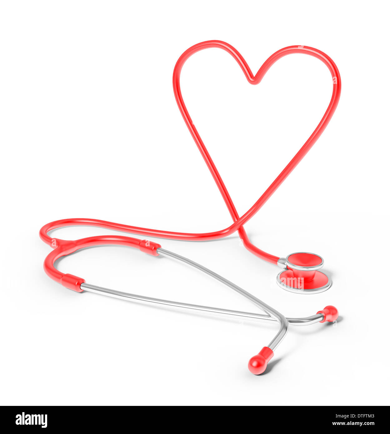 Heart shaped stethoscope- cardiology concept Stock Photo - Alamy