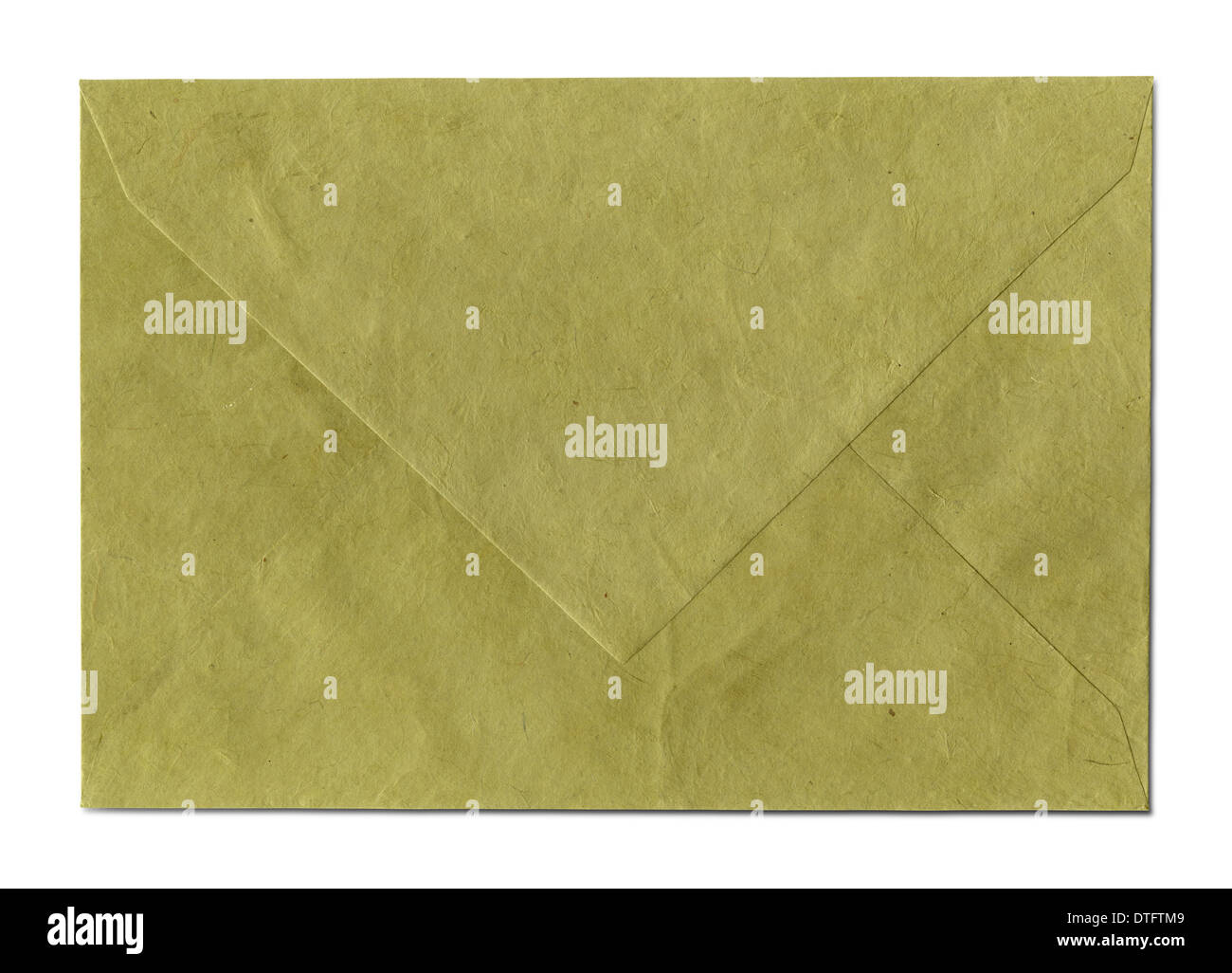 Natural recycled nepalese paper envelope isolated on white with ...