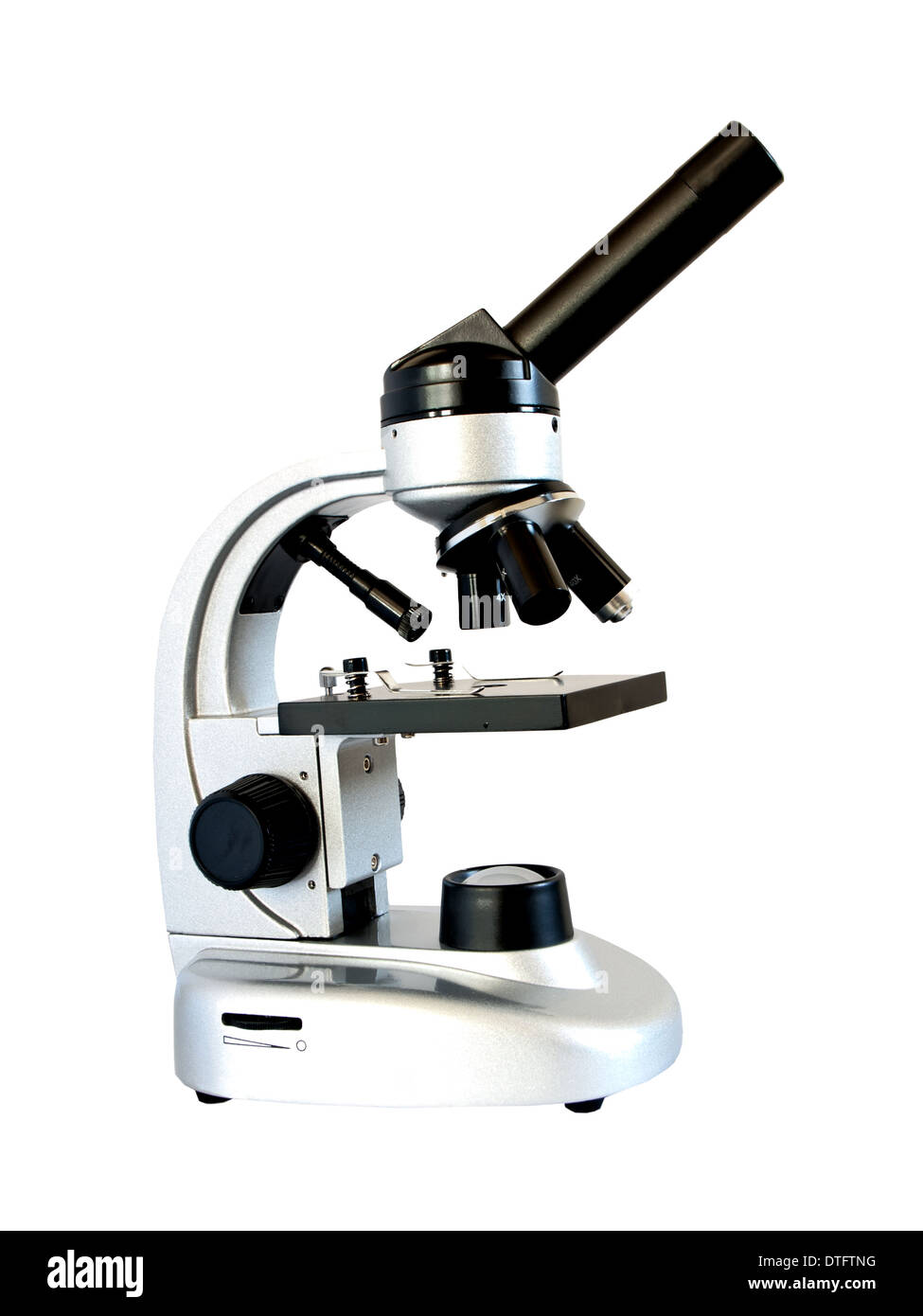 scientific microscope on a white background Stock Photo - Alamy