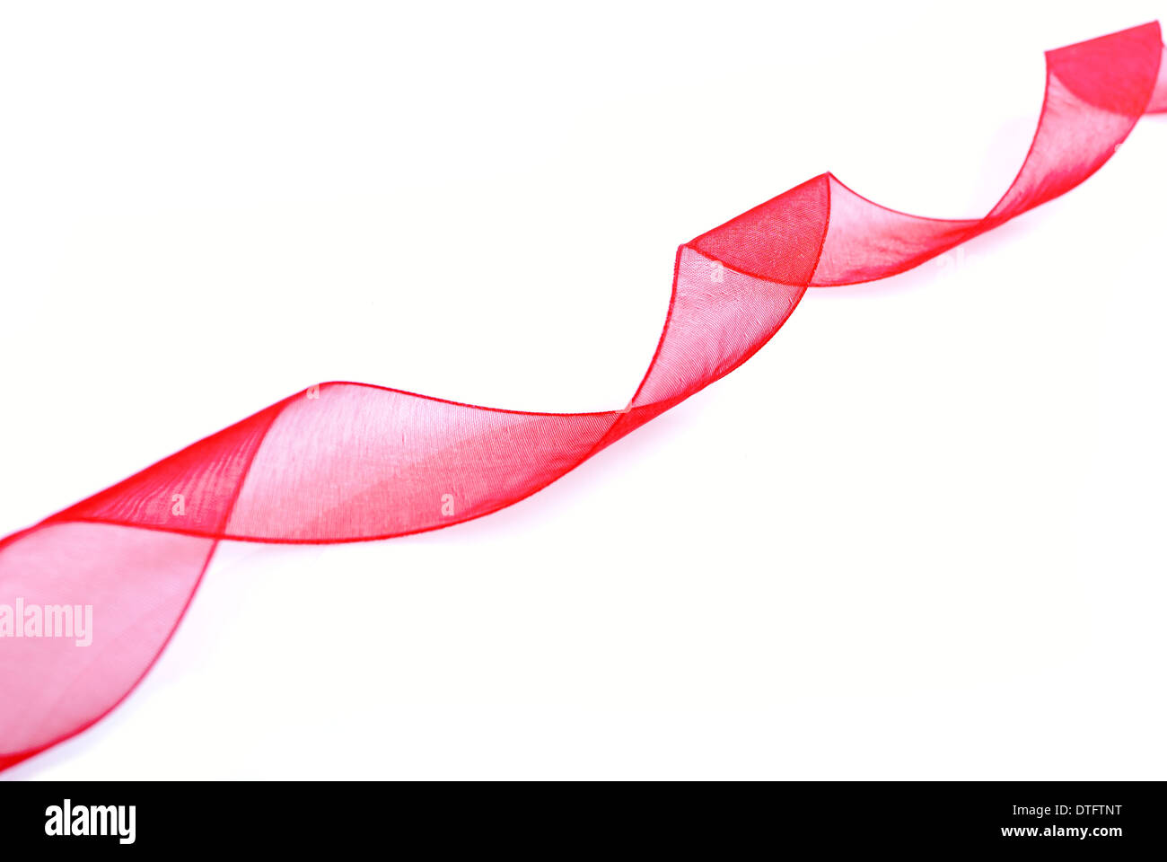 Ribbon red isolated on white Stock Photo - Alamy