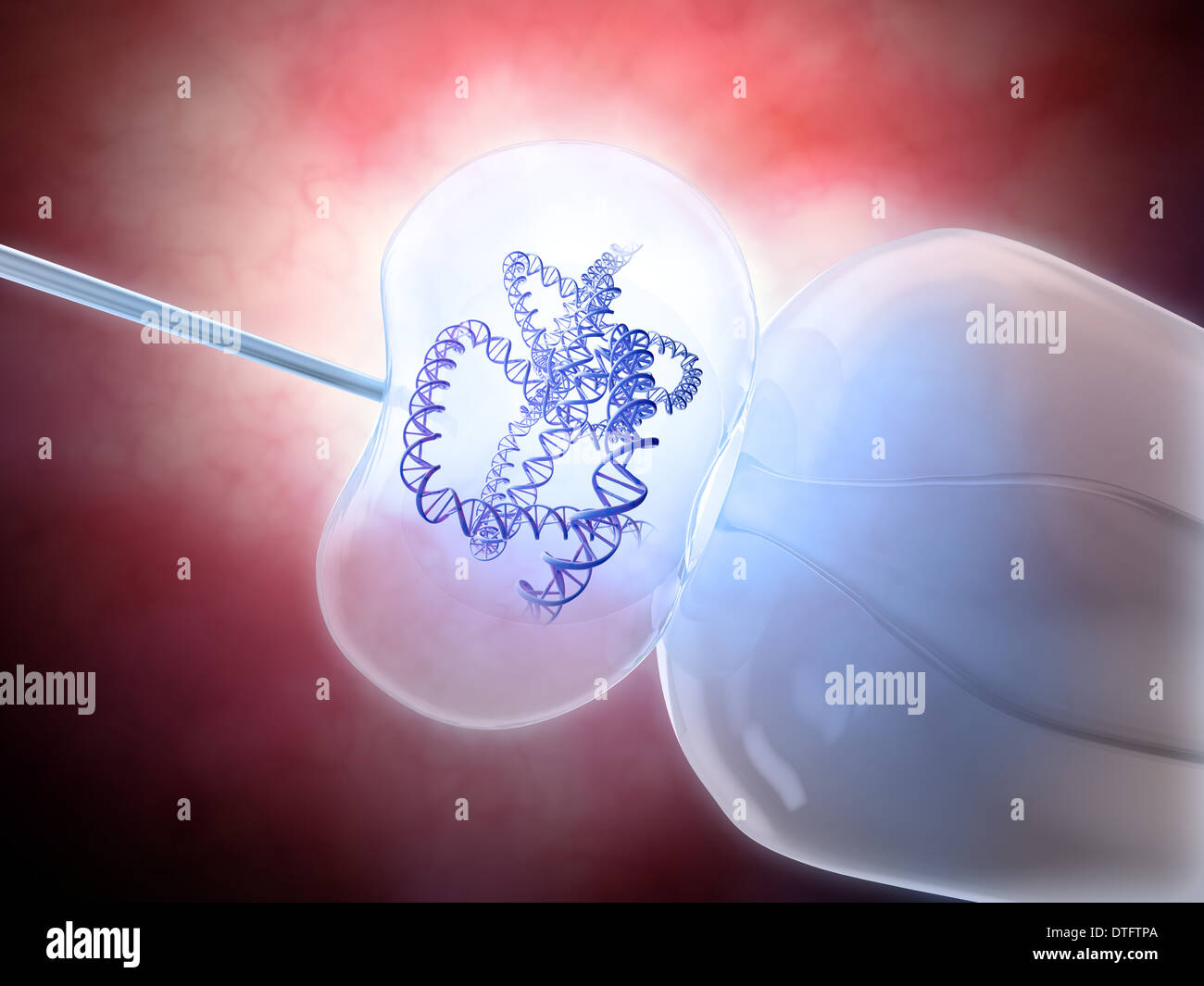 Gene therapy and genetics research concept illustration Stock Photo - Alamy