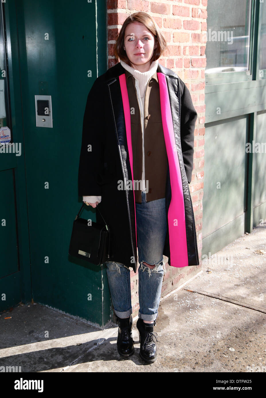 Rebecca Ramsey arriving at the Vera Wang runway show in New York City ...