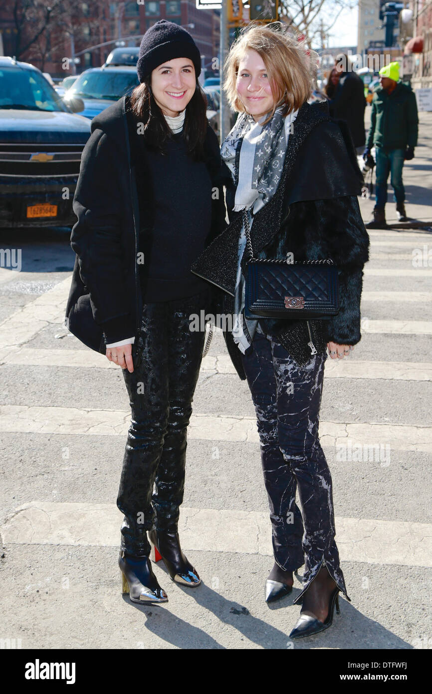 Rae Boxer and Jessica Minkoff arriving at the Vera Wang runway show in ...