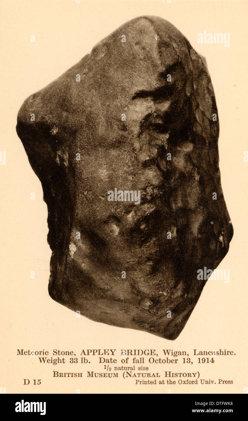Meteoric stone, Appley Bridge Stock Photo - Alamy