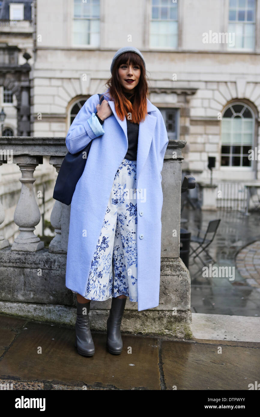 Megan Ellaby arriving at Somerset House in London - Feb 15, 2014 ...