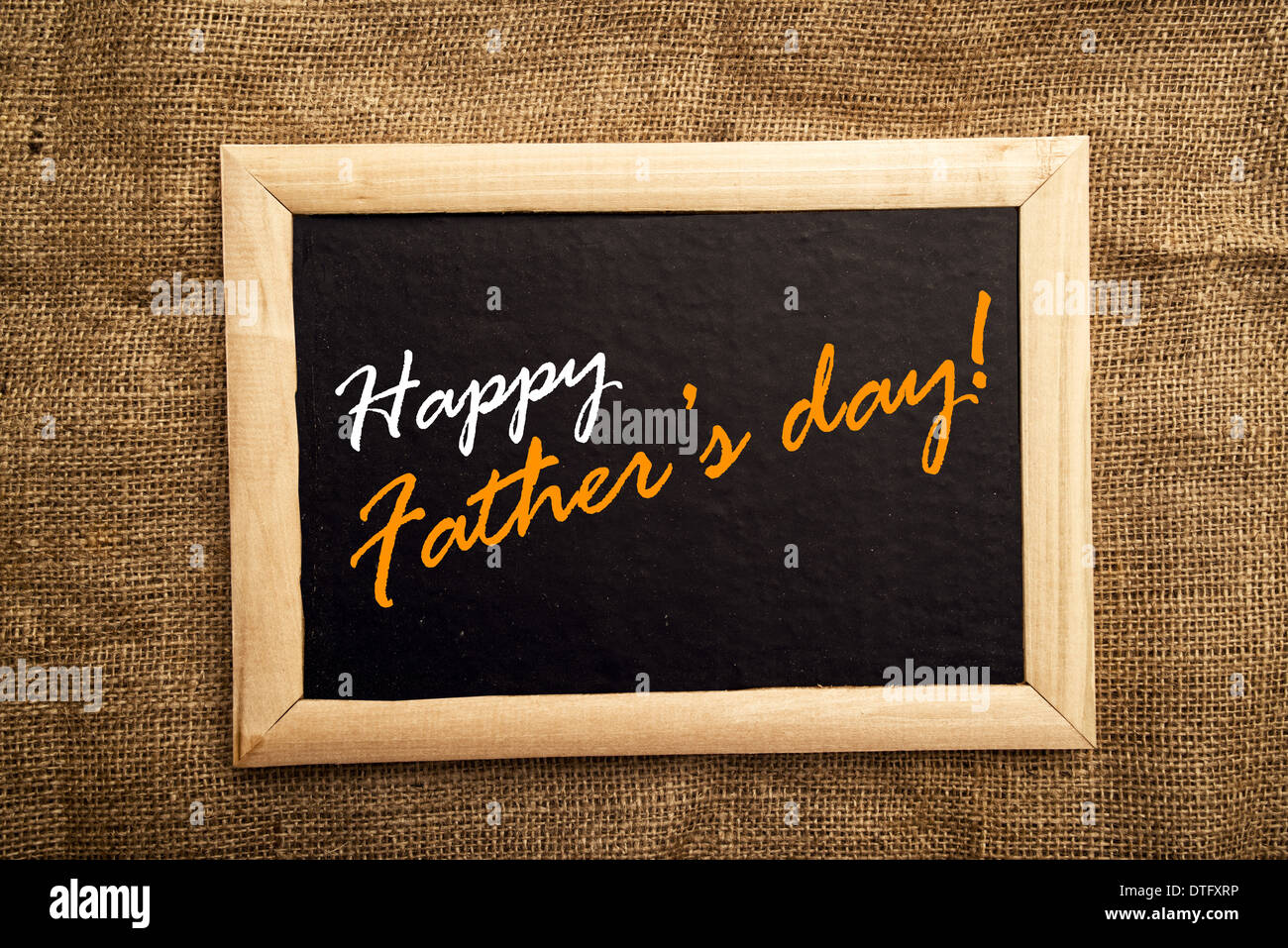 Happy Father Day note on message board with wooden frame Stock Photo ...
