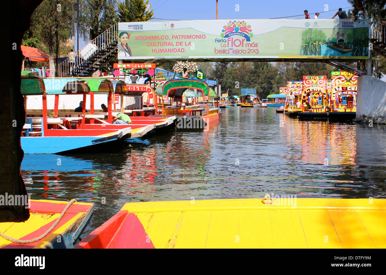 Canals of Xochimilco, World Heritage Site, Mexico City Stock Photo - Alamy