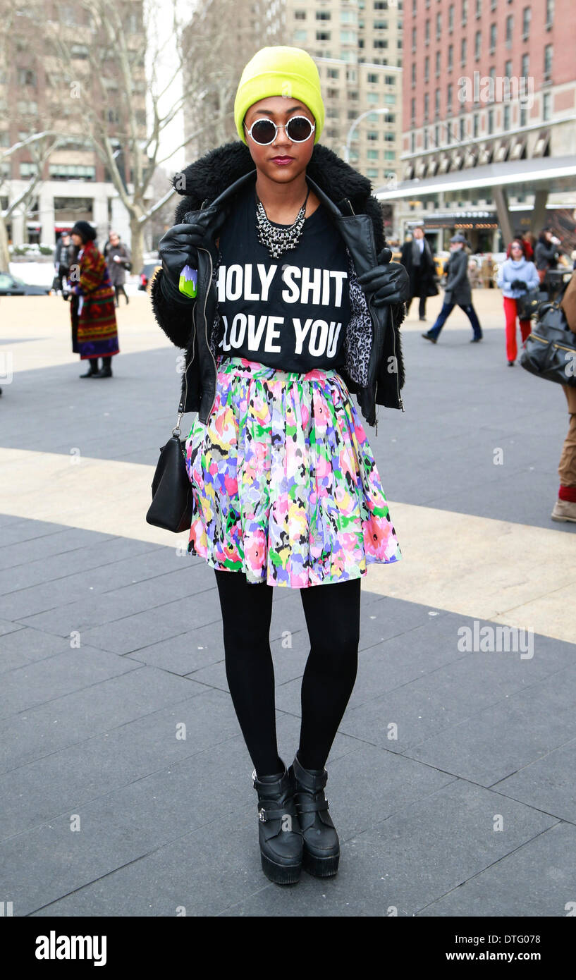 Jasmine Schutti-Dannezres arriving at the Herve Leger runway show in ...