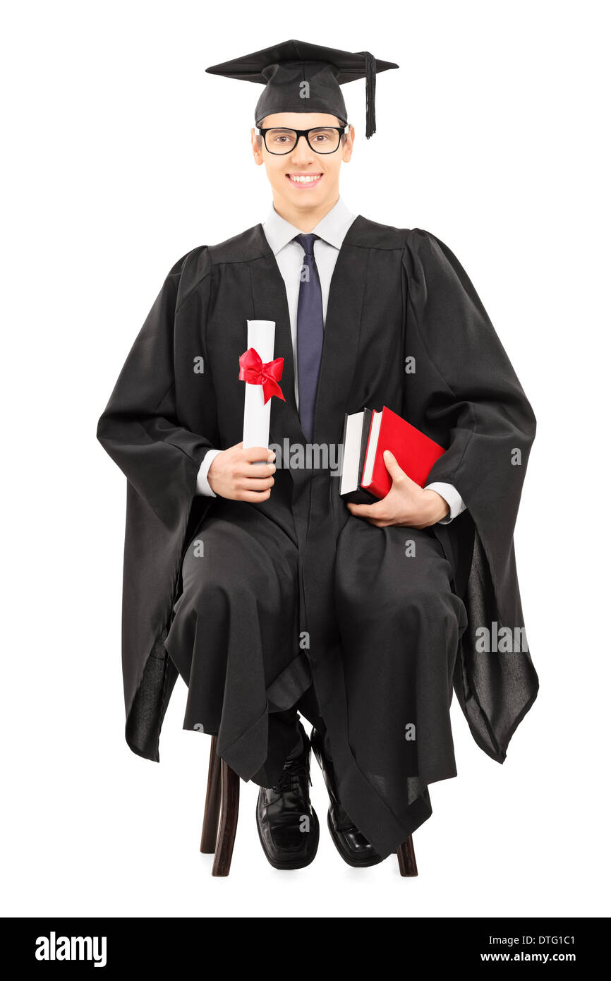 Happy graduate student diploma sitting hi-res stock photography and ...